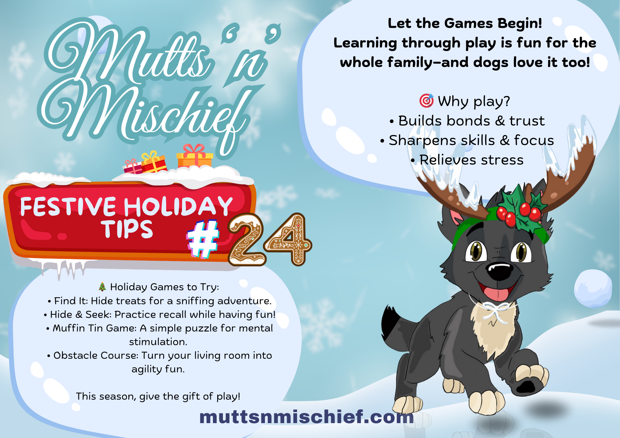🎄Mutts ‘n’ Mischief Festive holiday tip #24🎄 – Mutts 'N' Mischief